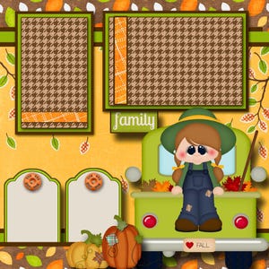 LEAVES OF AUTUMN Fall 2 Printed 12X12 Pre-made Scrapbook Pages Quick Ez ...