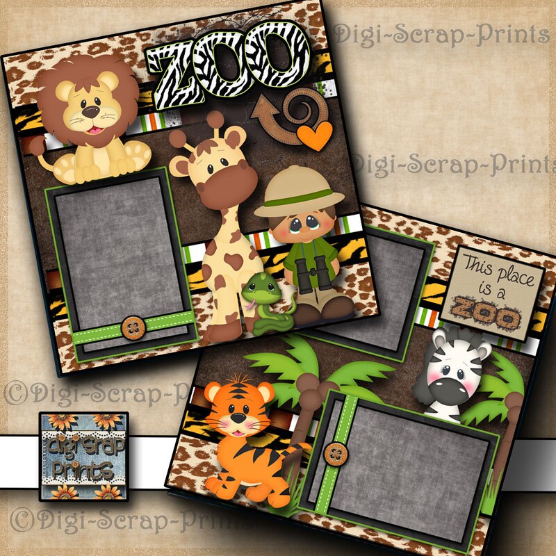 Zoo Scrapbook - Etsy