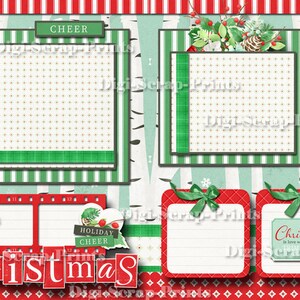 CHRISTMAS CHEER ~ Christ Birth ~ Holiday 2 Printed Scrapbook Pages Ez ...