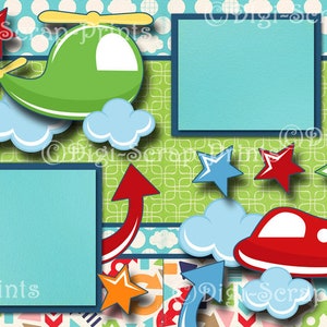 MY BOY ~ 2 Printed 12X12 Pre-made Scrapbook Pages Quick EZ Pages Baby ...