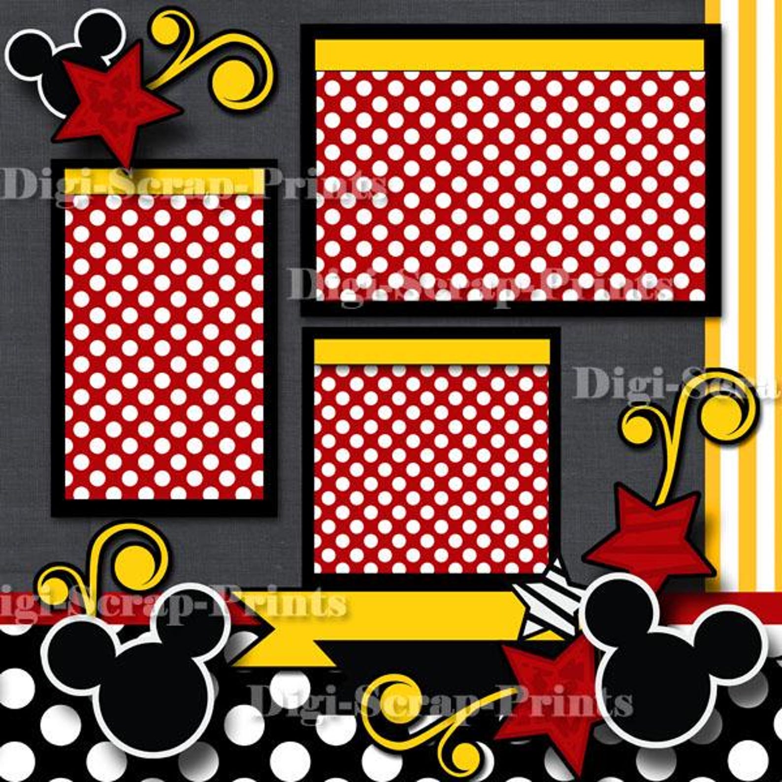 MOUSE MEMORIES~ Vacation Theme Park 12x12 Printed 2 Premade Scrapbook ...