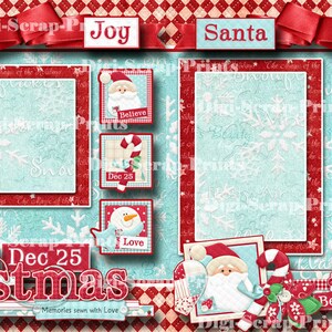CHRISTMAS MEMORIES 2 Printed 12X12 Pre-made Scrapbook Pages Ez Quick ...