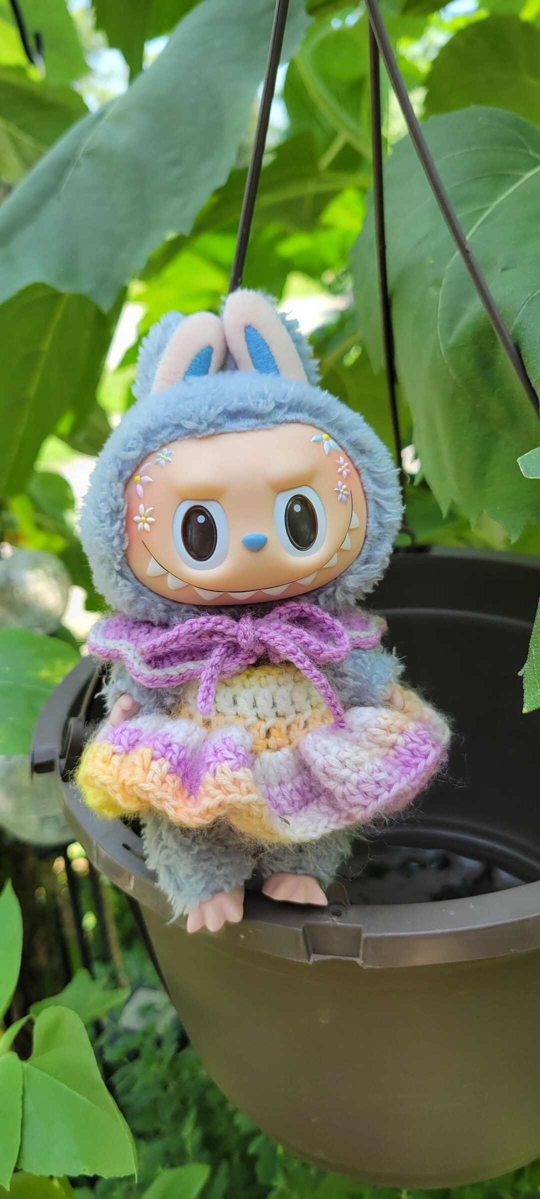 Labubu Crochet Fancy Outfit Dress Costume Handmade for Labubu 17cm Doll ...
