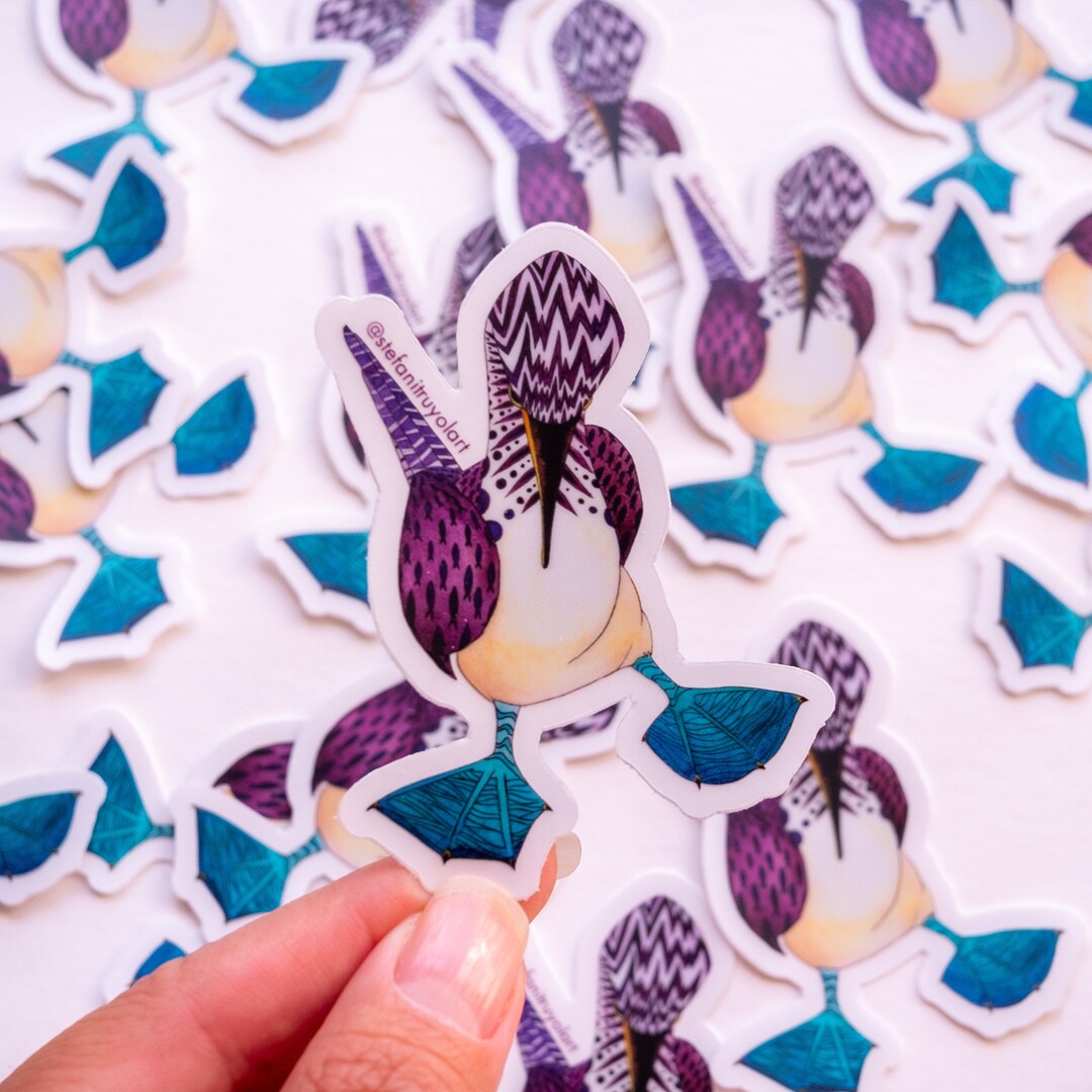 Blue Footed Booby Sticker / 3x2 Sticker Set - Etsy UK