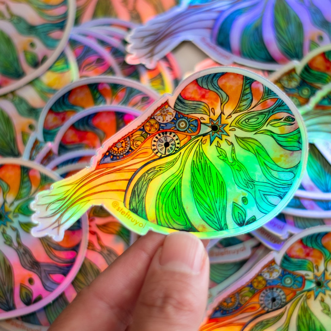 Holographic Nautilus Sticker / 3.25 X 2 Sticker - Etsy