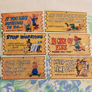 Wacky Plaks, Wacky Plak Cards, Set of 6, 1959 - Etsy