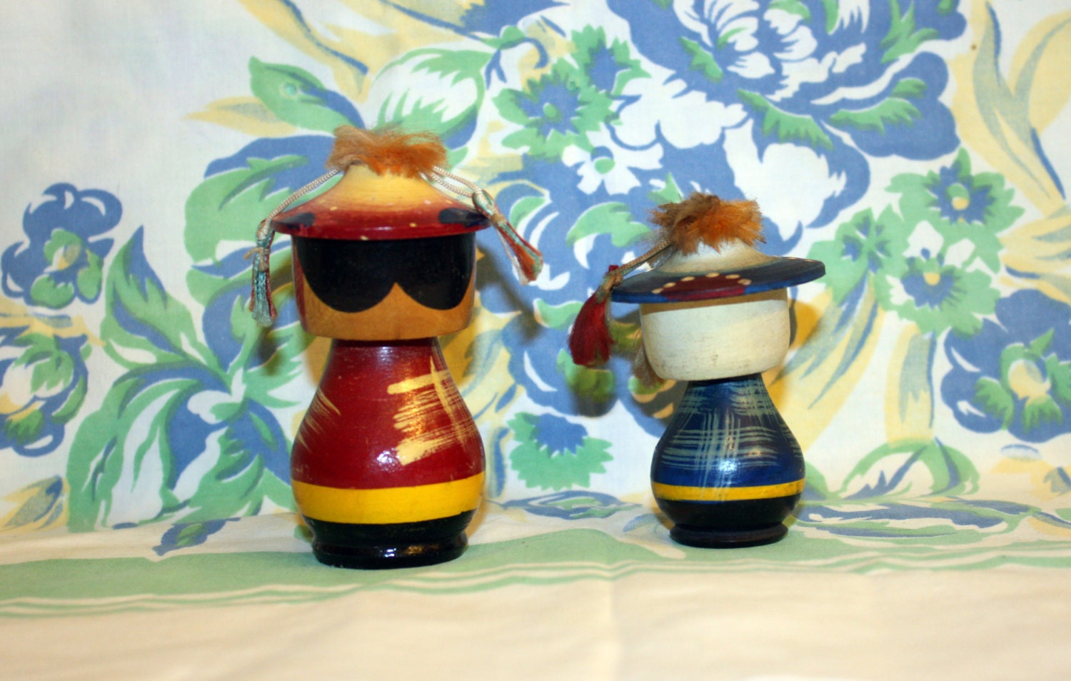 Nodders Asian Nodders Wooden Nodders BobbleHeads 1960s | Etsy