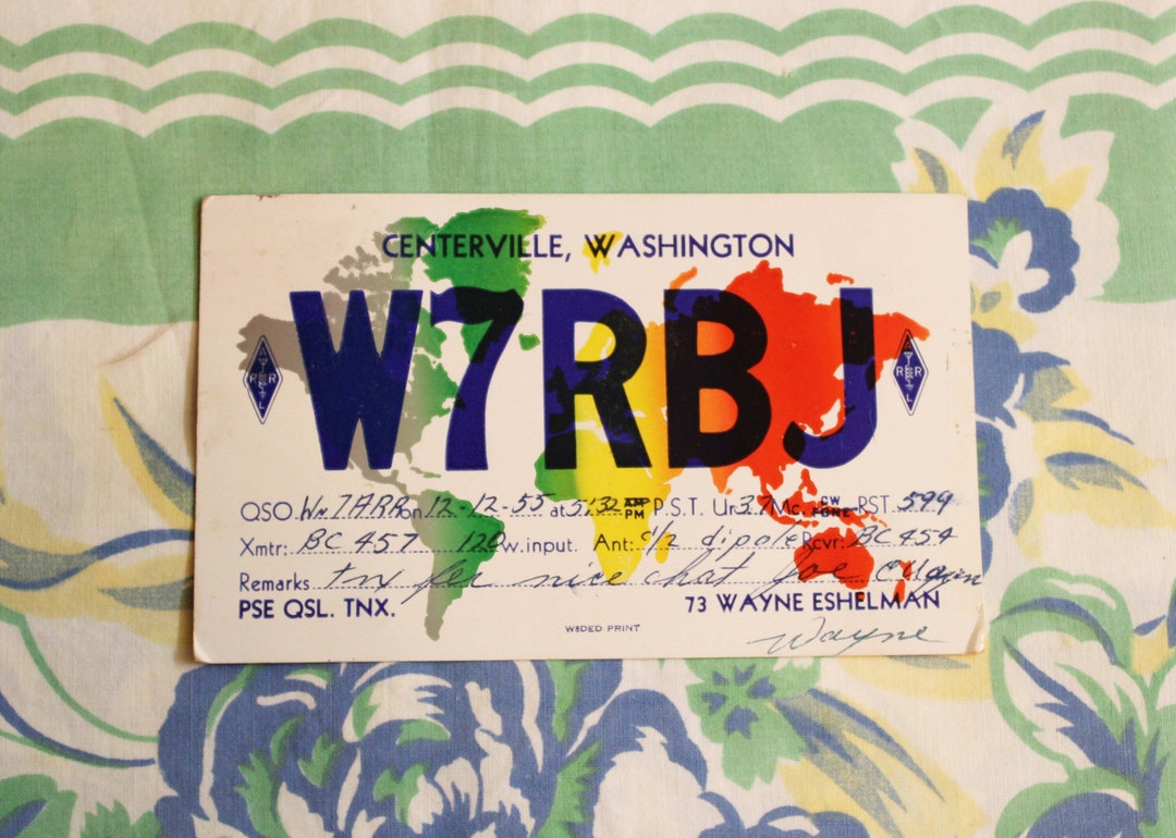 CB Radio Card, Ham Radio Calling Card, QSL Card, Amature Radio Card ...