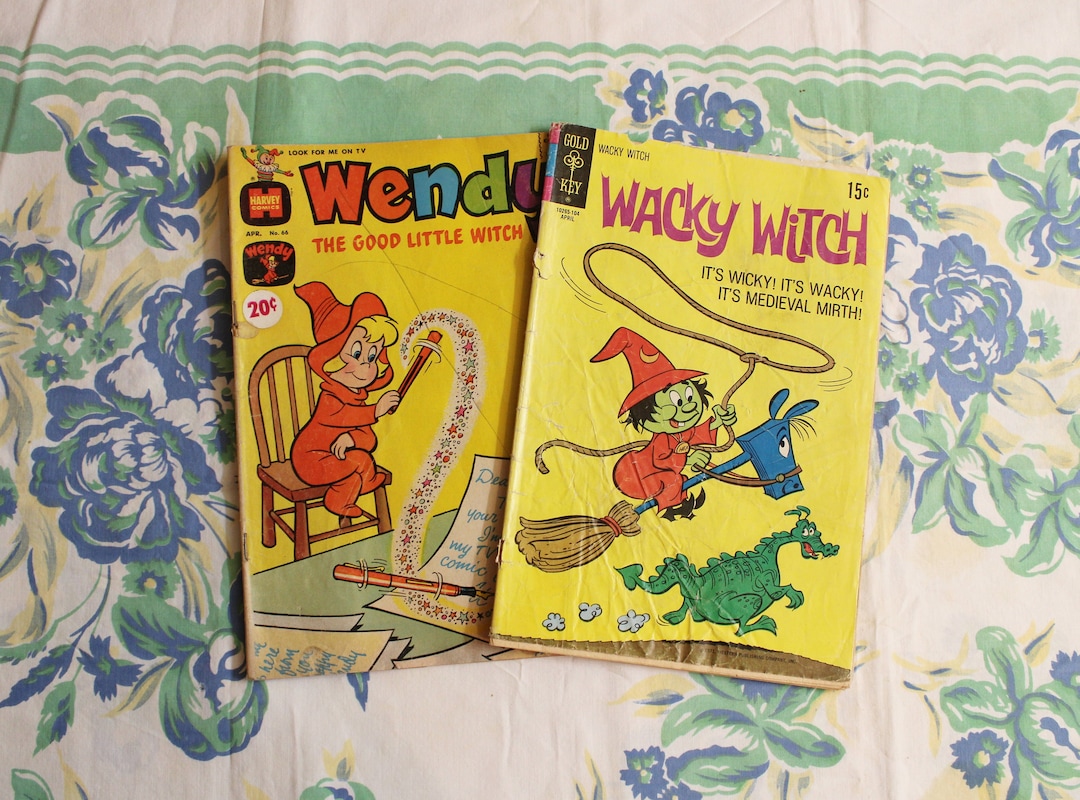 Wendy Comic Book, Wacky Witch Comic, Witch Junk Journal Paper, Vintage ...