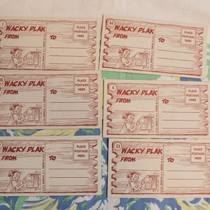 Wacky Plaks, Wacky Plak Cards, Set of 6, 1959 - Etsy