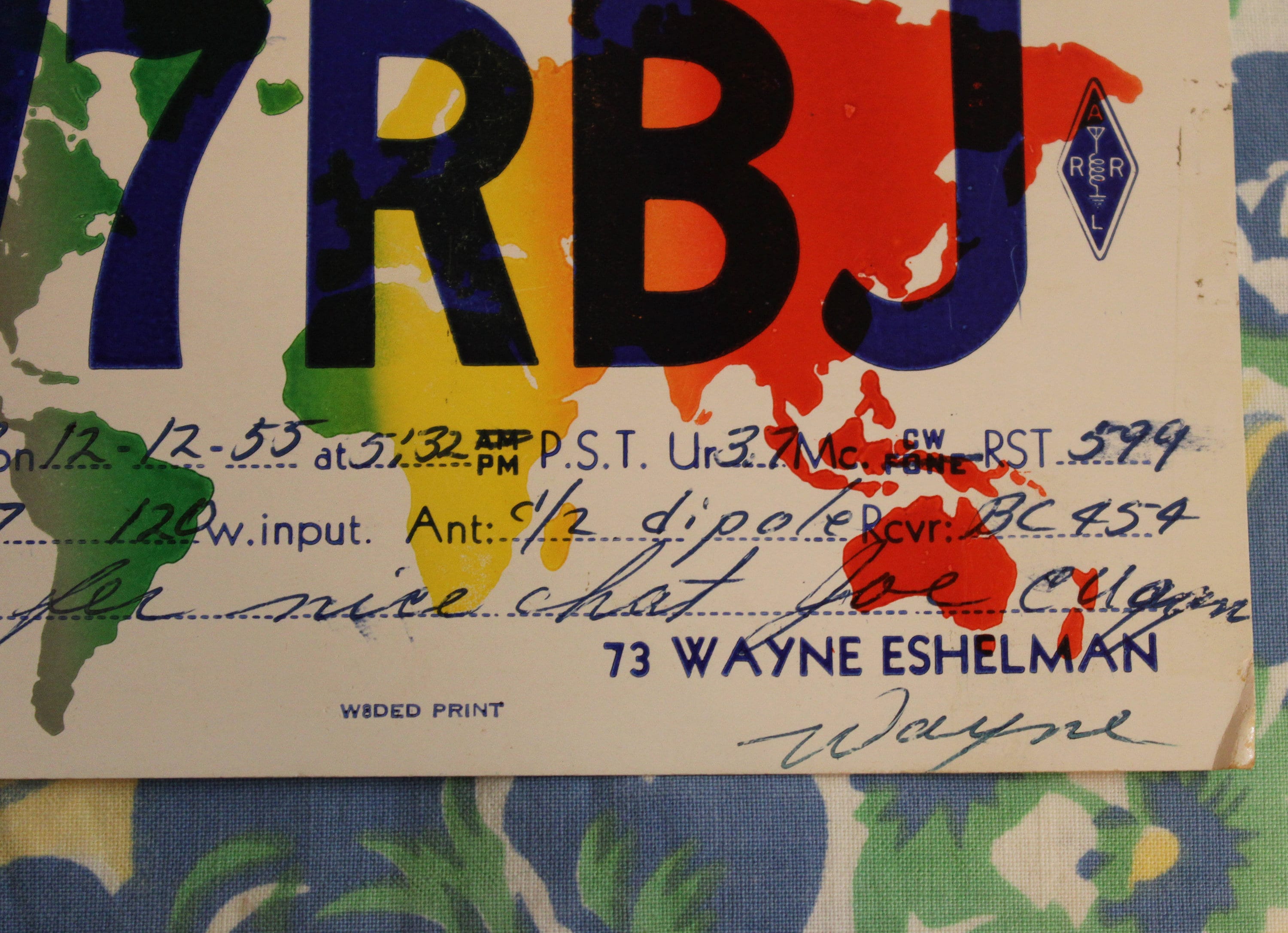 CB Radio Card, Ham Radio Calling Card, QSL Card, Amature Radio Card ...