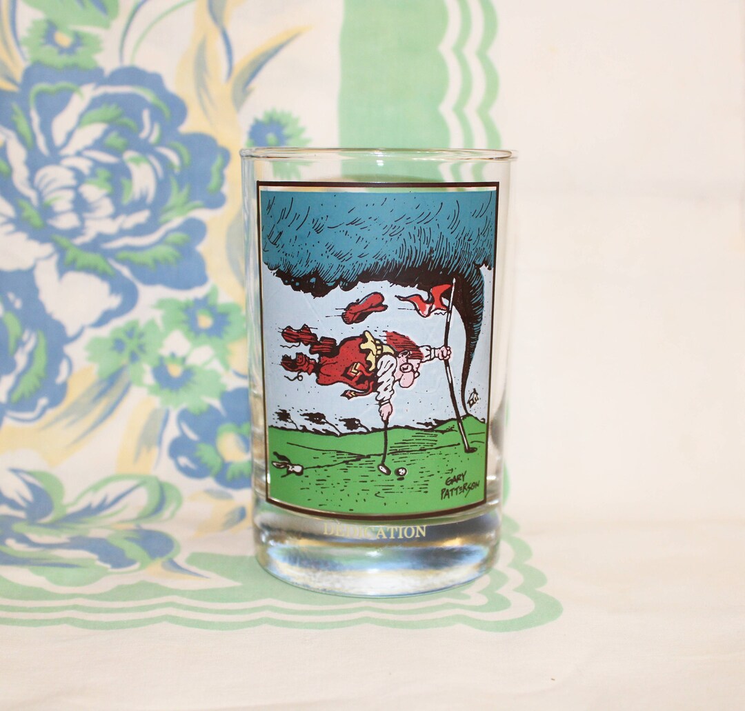 Vintage Gary Patterson Golf Cartoon Glass, Arby's Collector Series 1982 ...