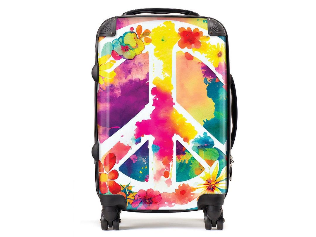 Peace Luggage L 80s I 90s Carry on Luggage Marble Luggage Custom ...
