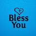 Bless You Decal With Heart and Cross. Permanent Vinyl. Great on Mason ...