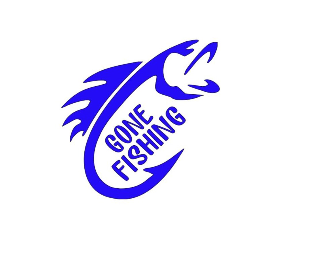 Gone Fishing Decal - Permanent Vinyl - Decal Only. Add Decals to Your ...