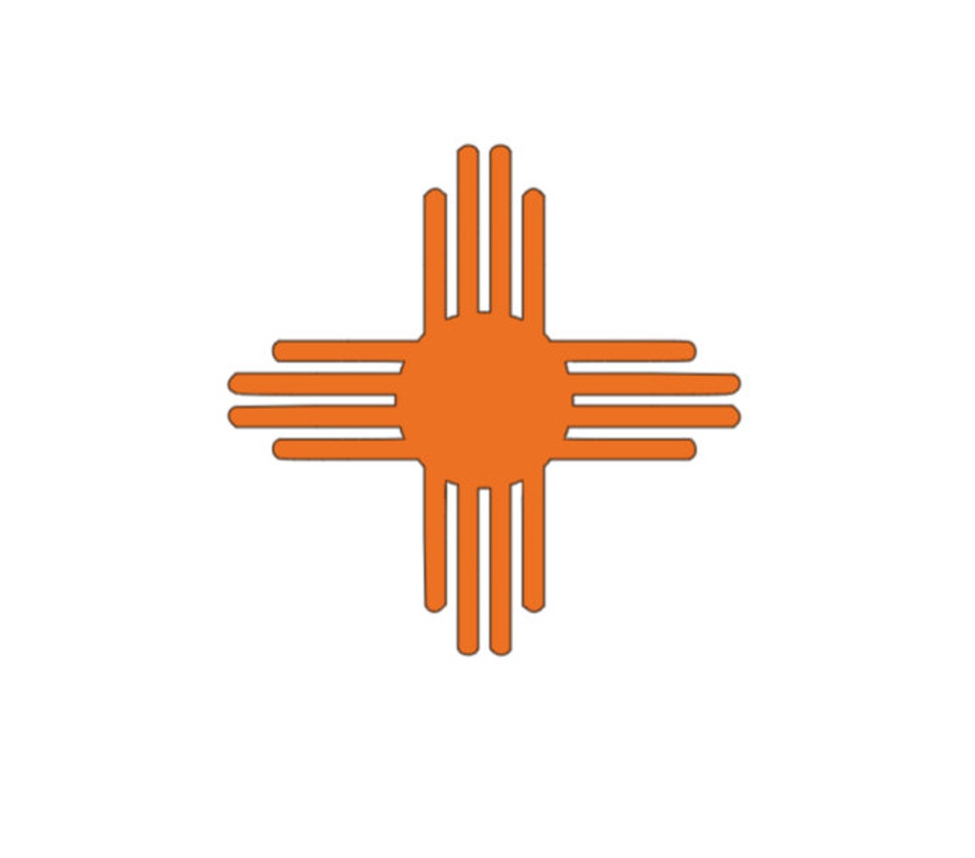 New Mexico Sun Flag - Zia Sun Decal - Tribal, Native American ...