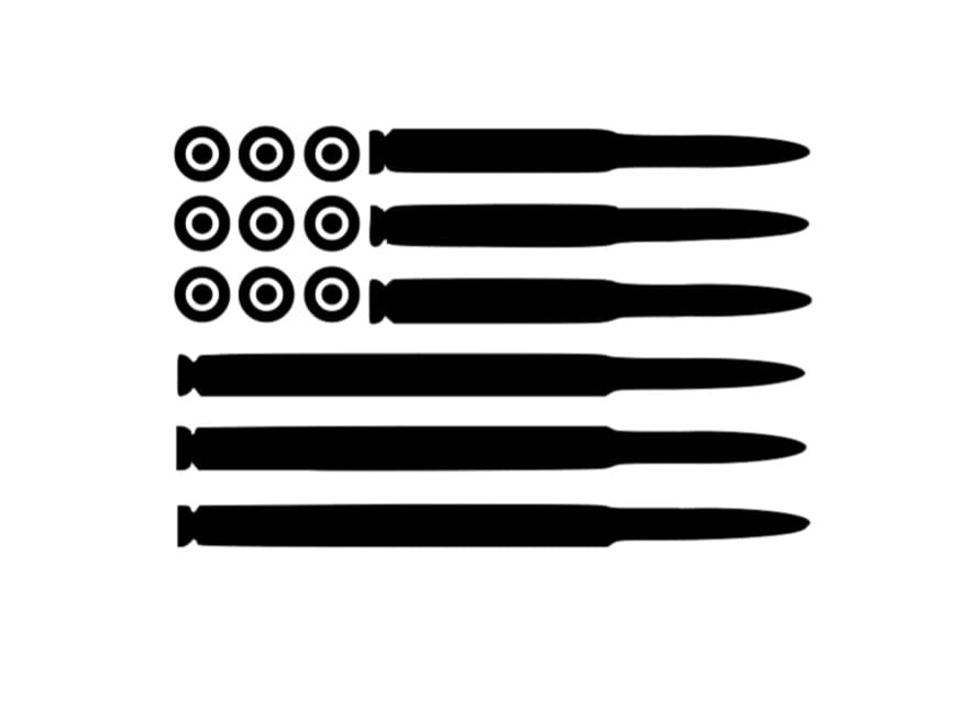 Bullet Flag Decal - Patriotic Permanent Vinyl Decal - Perfect for ...