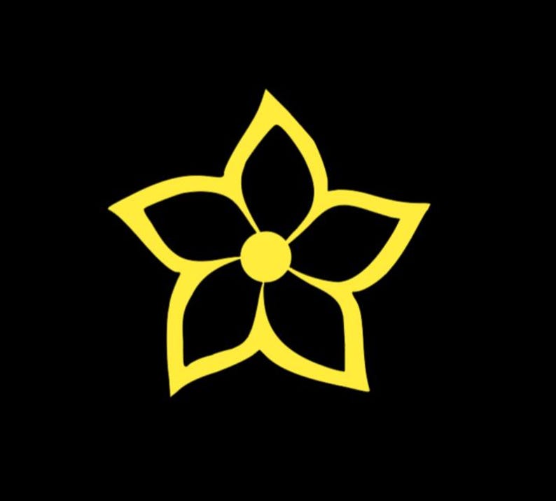 Flower Decal Permanent Vinyl - Perfect for Car Windows, Dorm Room Doors ...