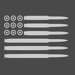 Bullet Flag Decal - Patriotic Permanent Vinyl - Perfect for Tumbler ...