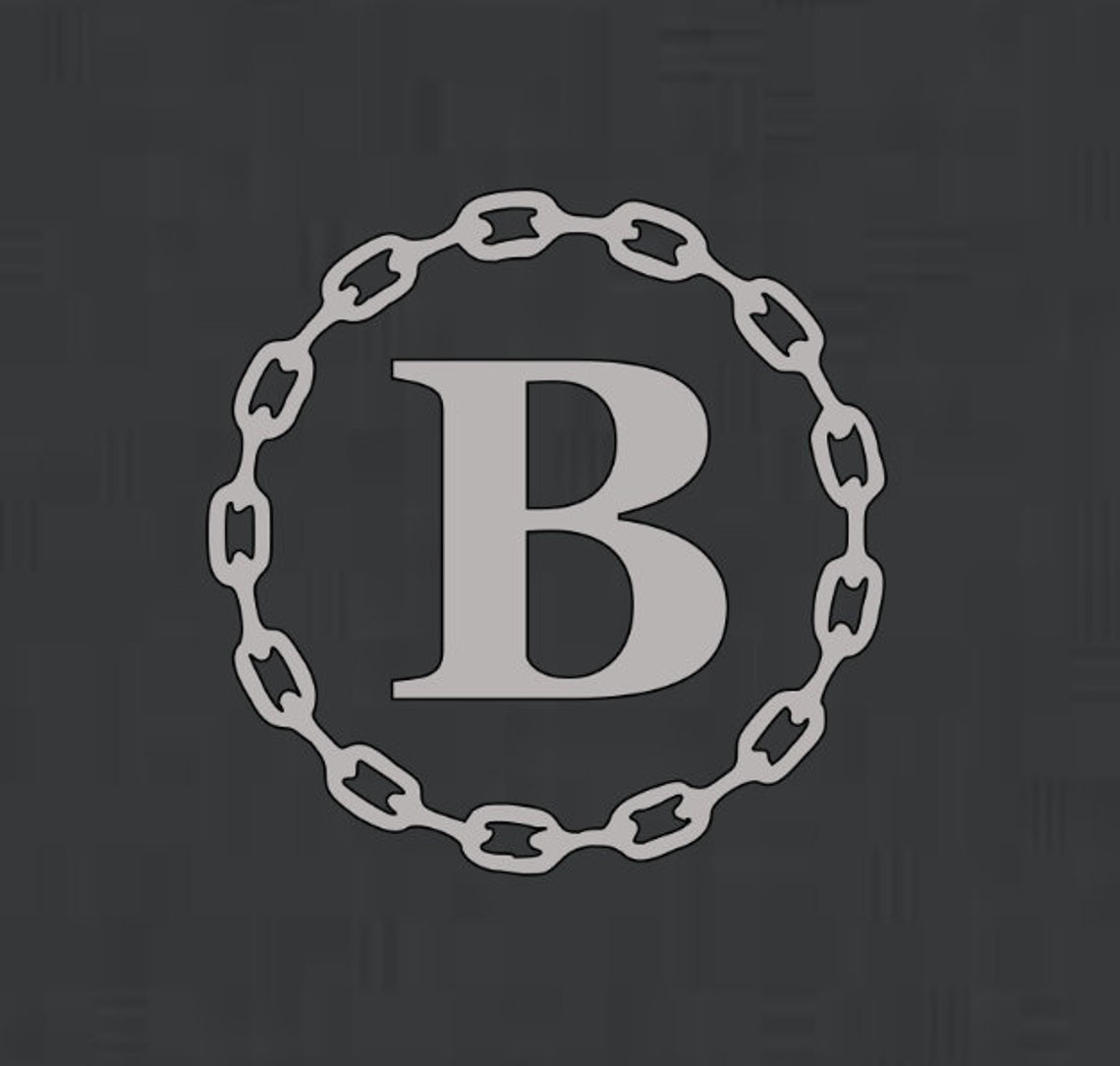 Chain Link Decal With Monogram Permanent Vinyl Perfect for - Etsy