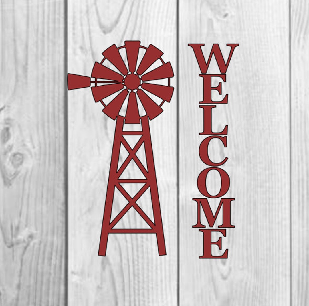 Windmill Decal | Permanent Vinyl Decal | Farmhouse Decor | Home Decor ...