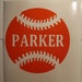 Baseball, Softball, Tball, Coach Decal - Personalized Permanent Vinyl ...