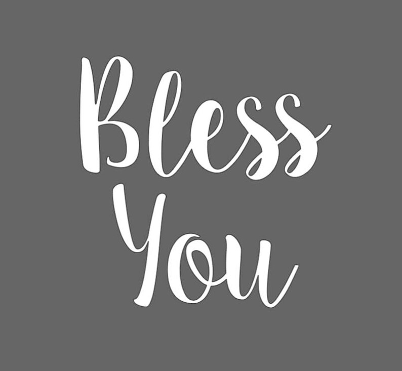 Bless You Decal. Permanent Vinyl Decal. Perfect for Tissue Mason Jar ...