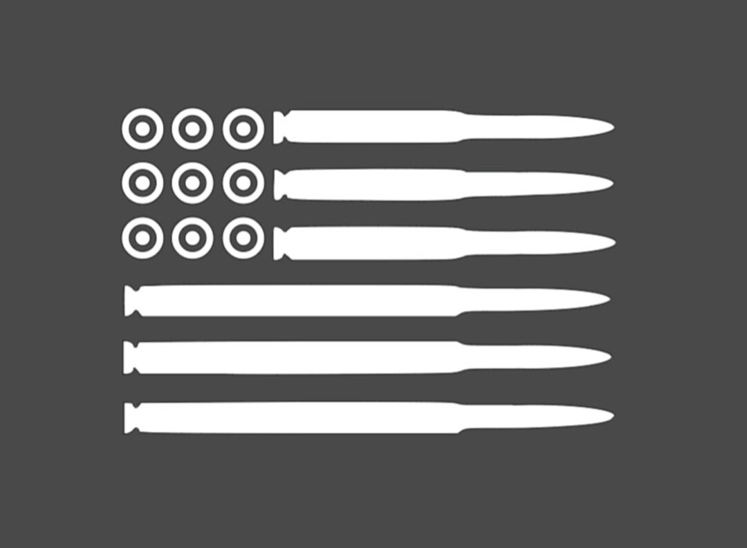 Bullet Flag Decal - Patriotic Permanent Vinyl - Perfect for Tumbler ...