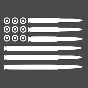 Bullet Flag Decal - Patriotic Permanent Vinyl - Perfect for Tumbler ...