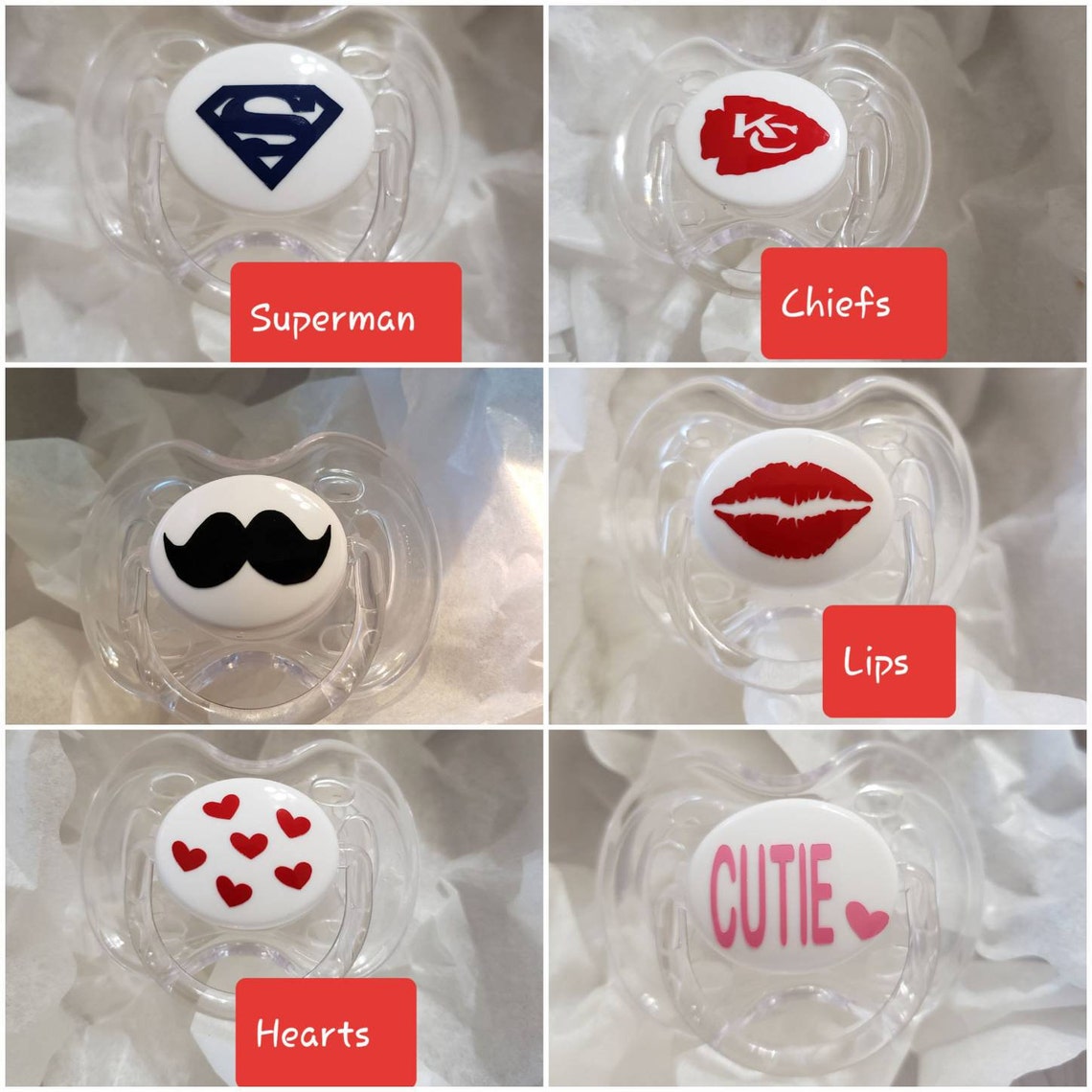 Pacifier or Bottle/cup Decals decal Only. Personalize Your - Etsy