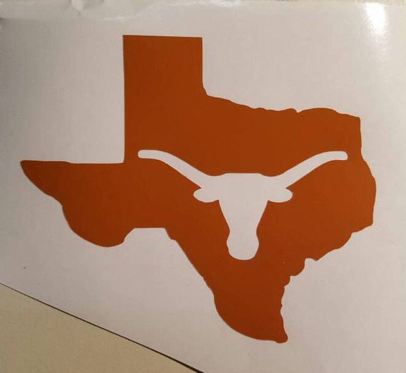 Texas Longhorn Football Decal Permanent Vinyl Perfect for - Etsy