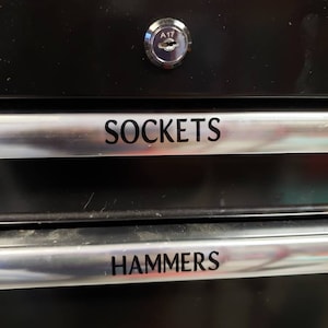 Toolbox Decals Personalized - Permanent Vinyl. Decal Only. Label ...