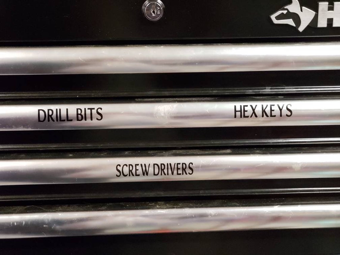 Toolbox Decals Personalized Permanent Vinyl. Decal Only. | Etsy
