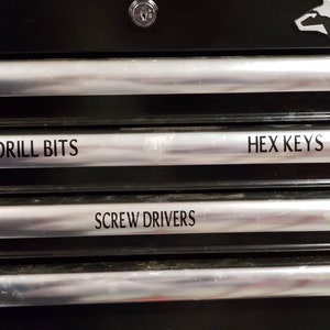 Toolbox Decals Personalized - Permanent Vinyl. Decal Only. Label ...