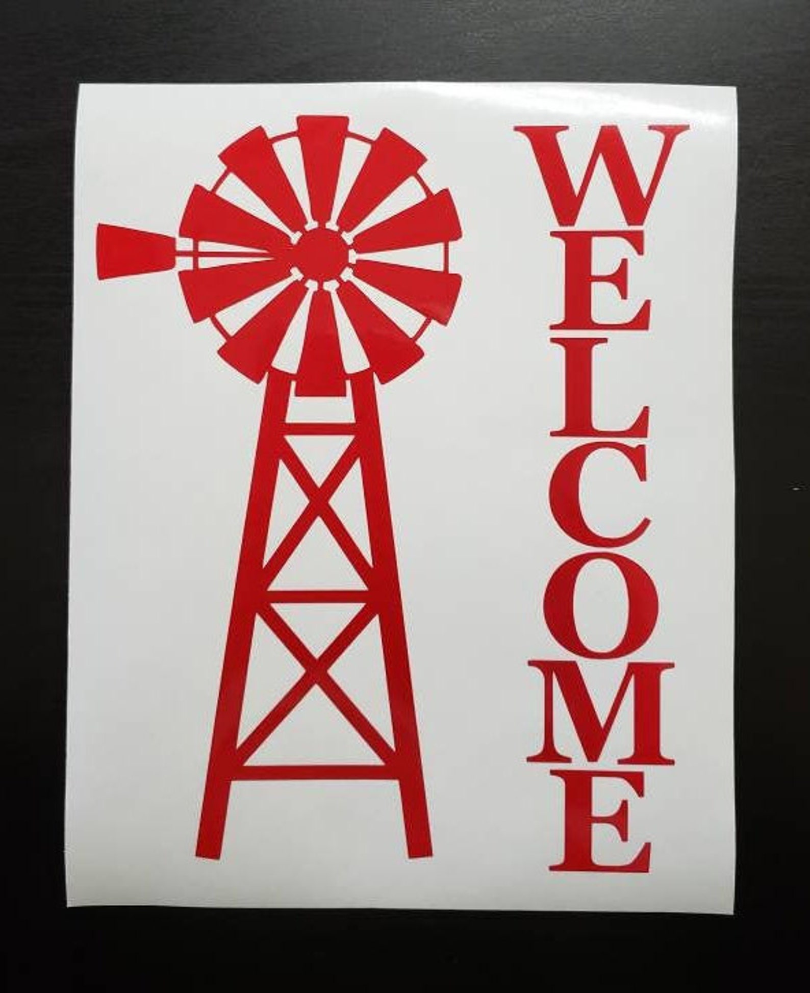 Windmill Decal | Permanent Vinyl Decal | Farmhouse Decor | Home Decor ...