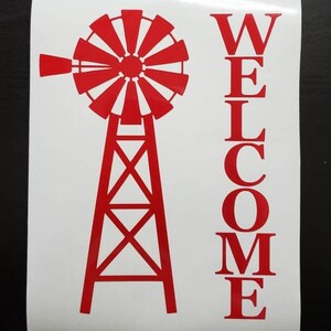 Windmill Decal | Permanent Vinyl Decal | Farmhouse Decor | Home Decor ...