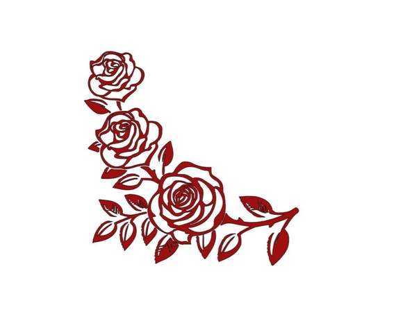 Roses Flower Decal Permanent Vinyl Perfect for Car Windows - Etsy