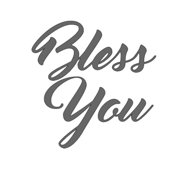 Bless You Decal. Permanent Vinyl Decal. Perfect for Mason Jar, Tissue ...