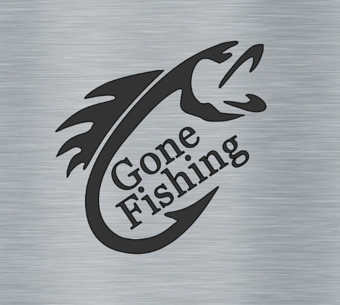 Gone Fishing Decal Permanent Vinyl Perfect for Yeti & Rtic - Etsy