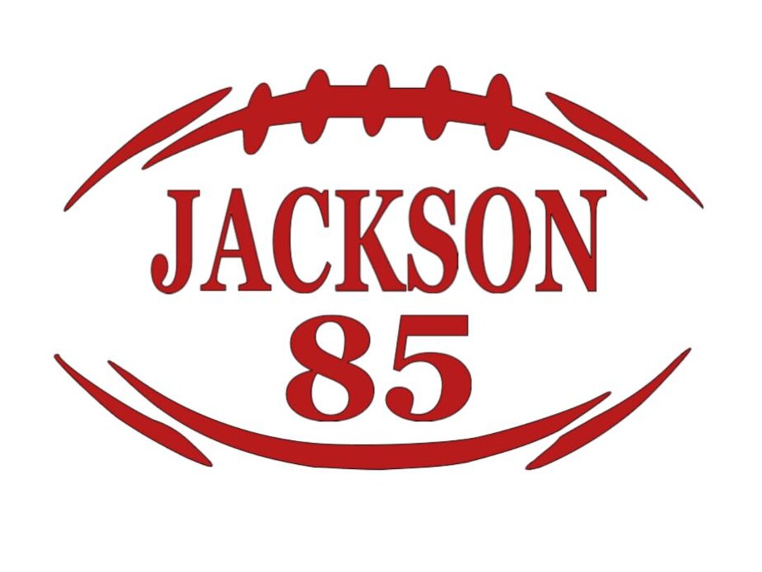 Personalized Football Decal – Permanent Vinyl for Cups, Car, Locker ...