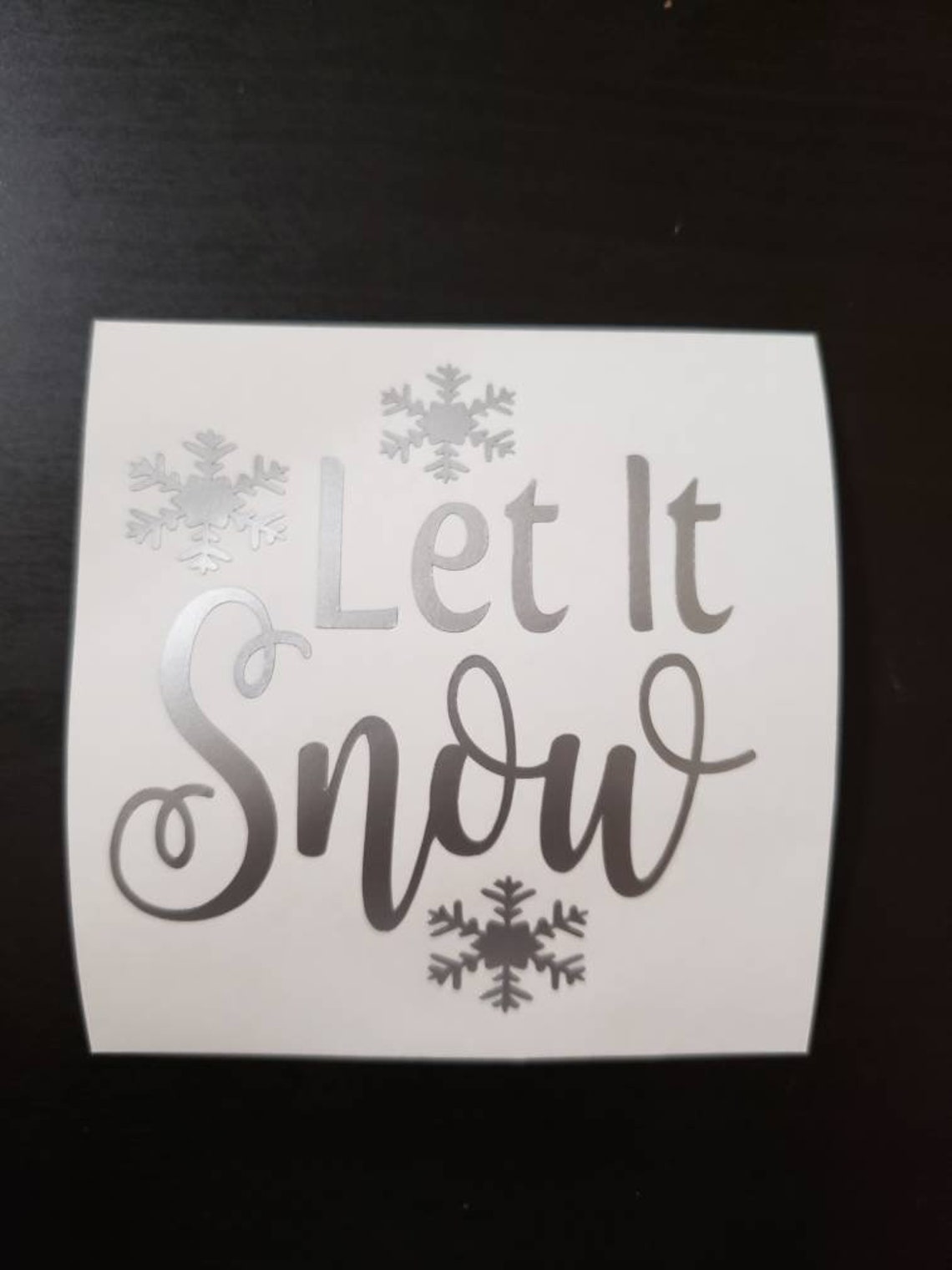 Let It Snow Decal. Permanent Vinyl Decal Only. Perfect for - Etsy