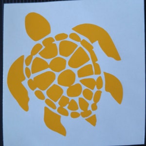 Sea Turtle Decal permanent vinyl perfect for beach decor | Etsy