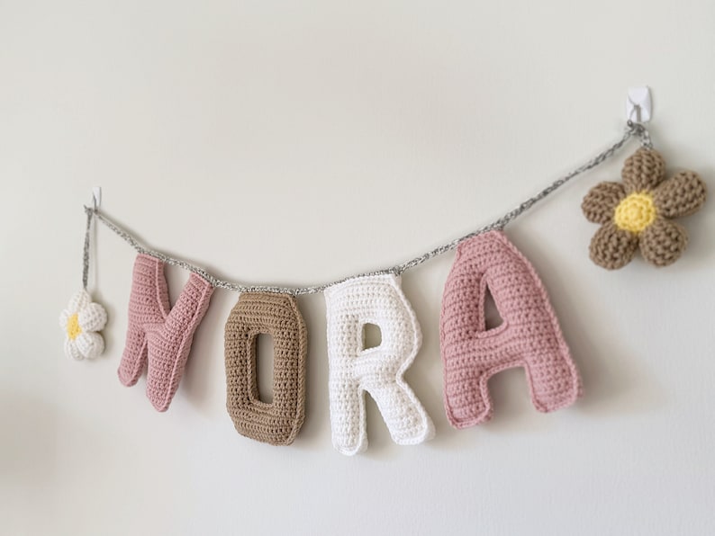 Crochet Baby Name Nursery Decoration, Custom Baby Shower Gift - Etsy