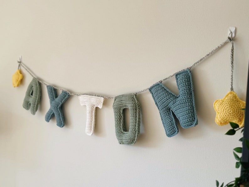 Crochet Baby Name Nursery Decoration, Custom Baby Shower Gift - Etsy