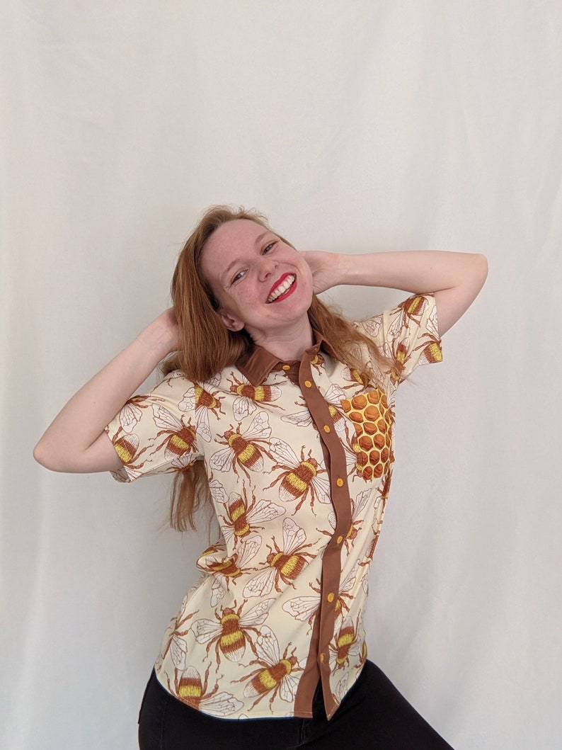 The Bumblebee Button up Shirt - Etsy