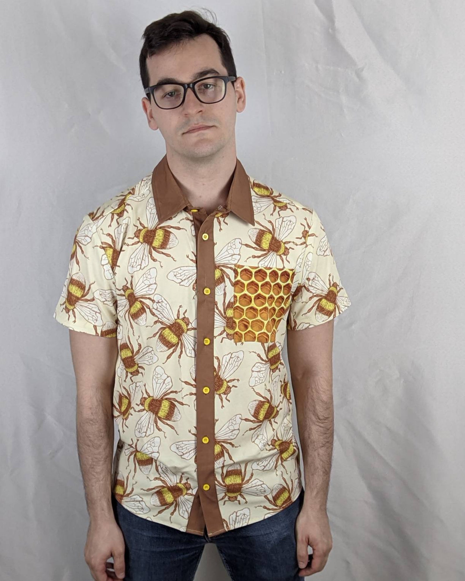 The Bumblebee Button up Shirt - Etsy