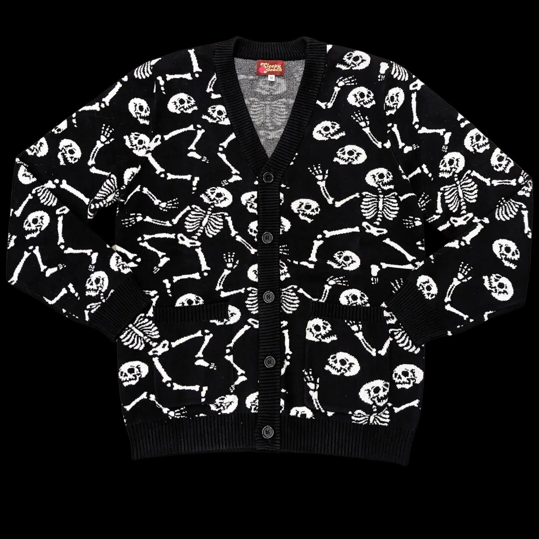 Skeleton Dance Cardigan - Etsy