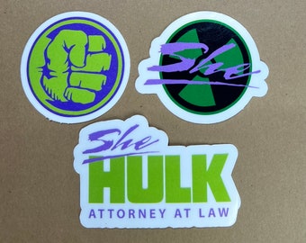 She-hulk Series Superhero Jen Walters Comic Book Matte Vinyl Stickers ...