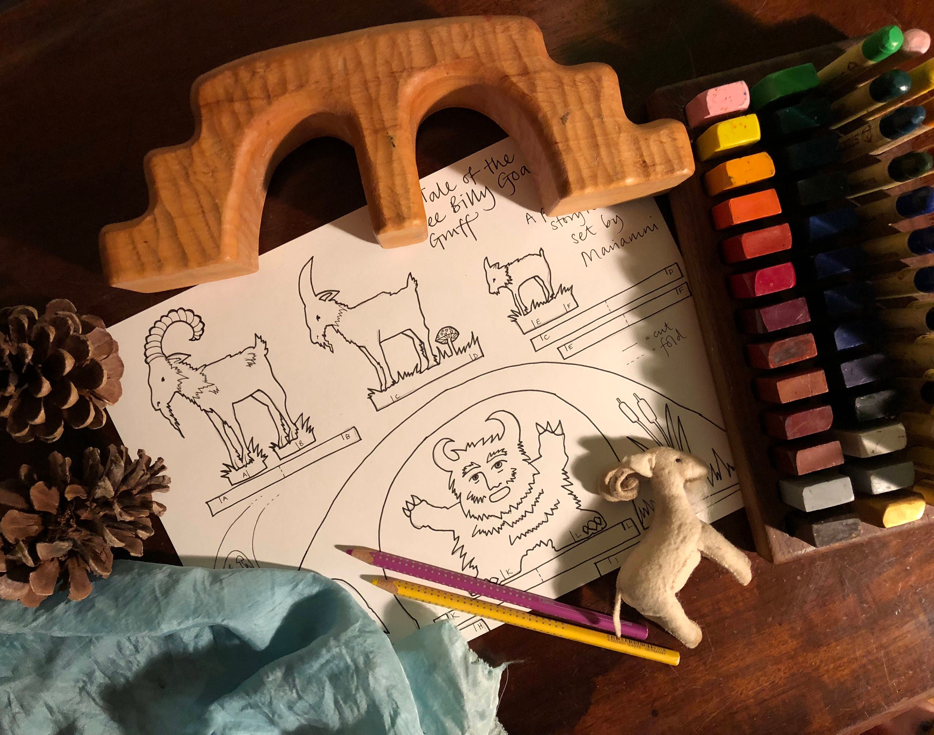 Three Billy Goats Gruff Story-telling Paper-cut - Etsy