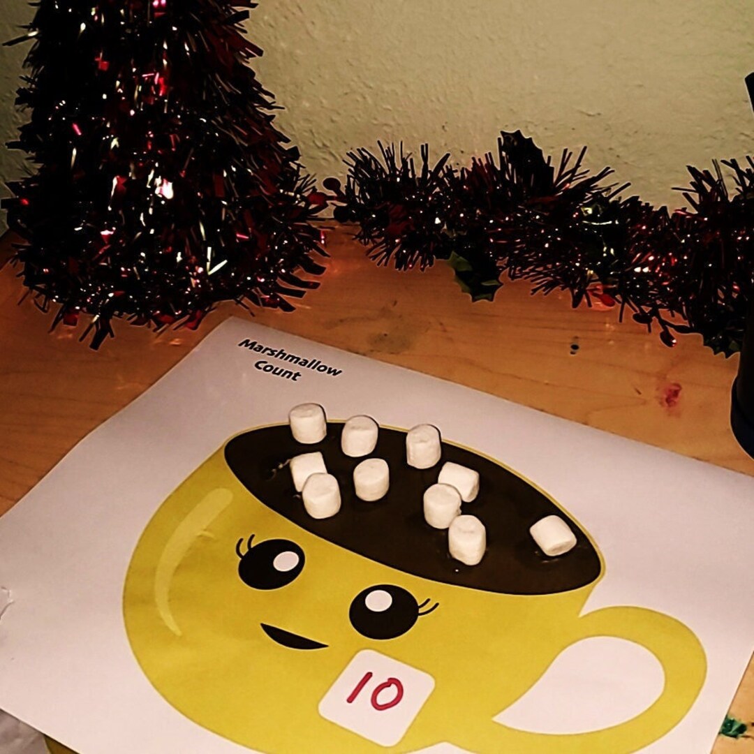 Preschool Learning Marshmallow Counting Worksheets - Etsy